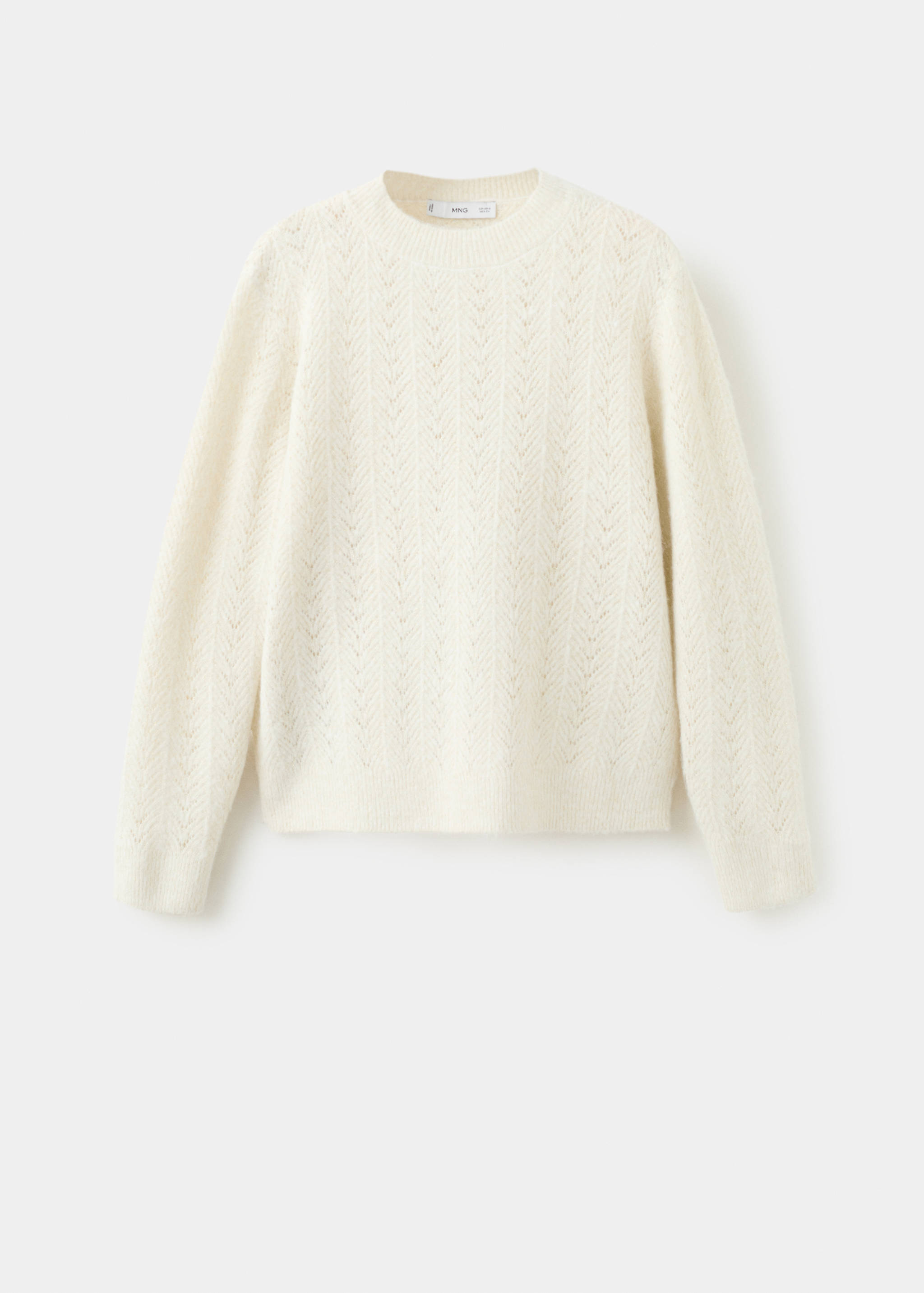 Cable-knit lurex sweater - Women | MANGO OUTLET USA