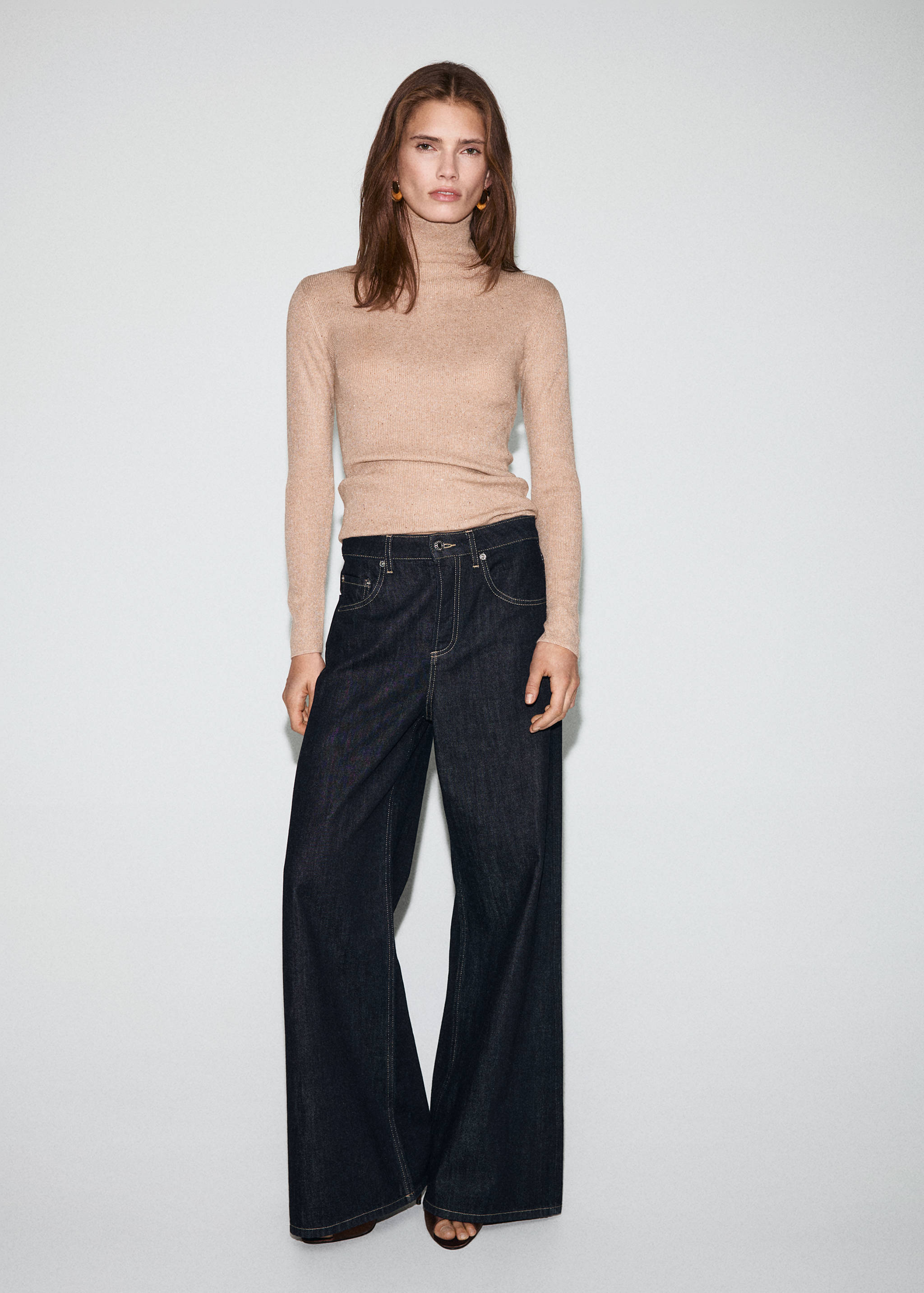 Lurex perkins-neck sweater - Women | MANGO OUTLET USA