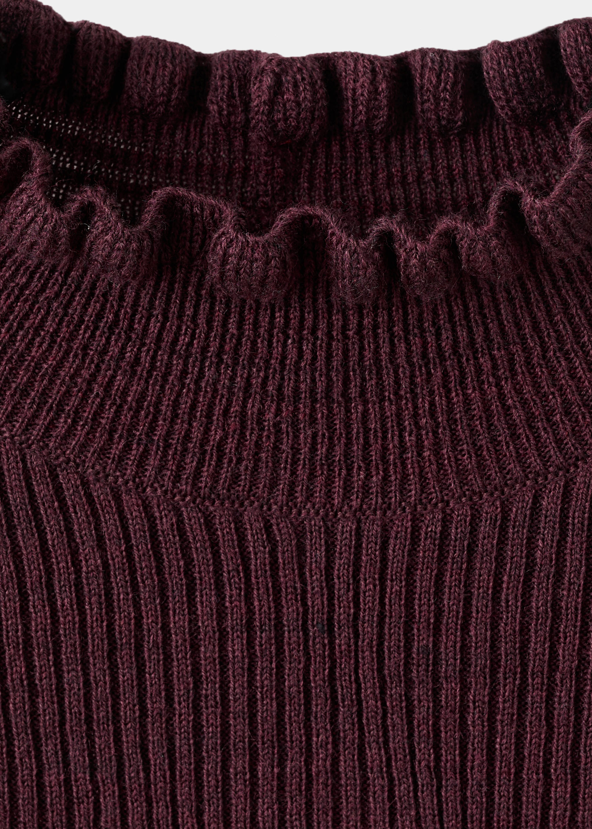 Ribbed sweater with scalloped finishes - Women | MANGO OUTLET USA