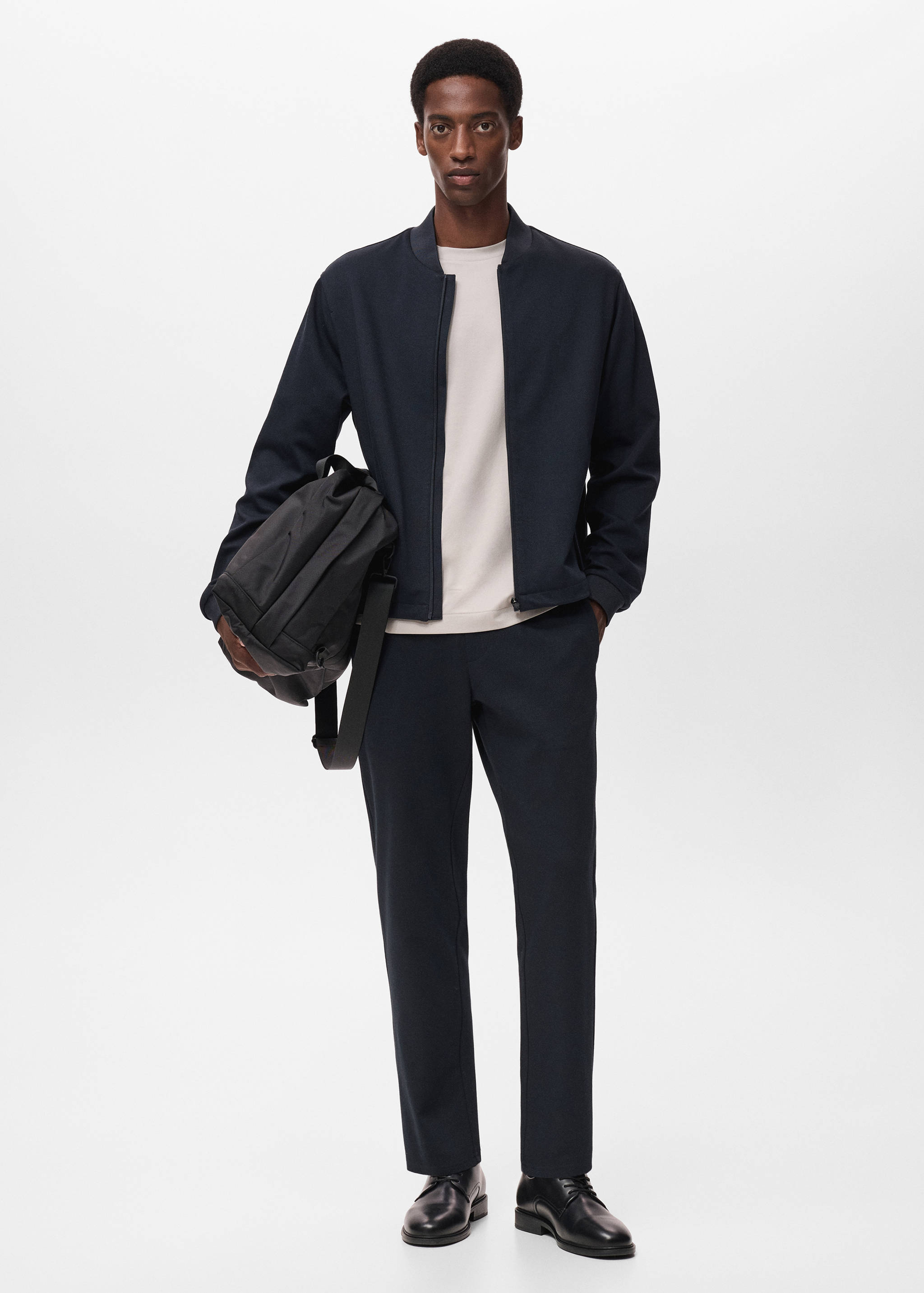 Technical structured joggers - Men | MANGO OUTLET USA