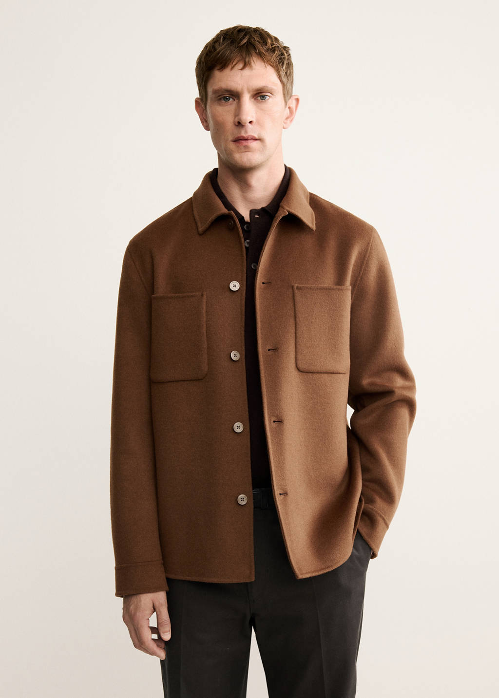 Handmade wool jacket with zip - Men | MANGO OUTLET USA