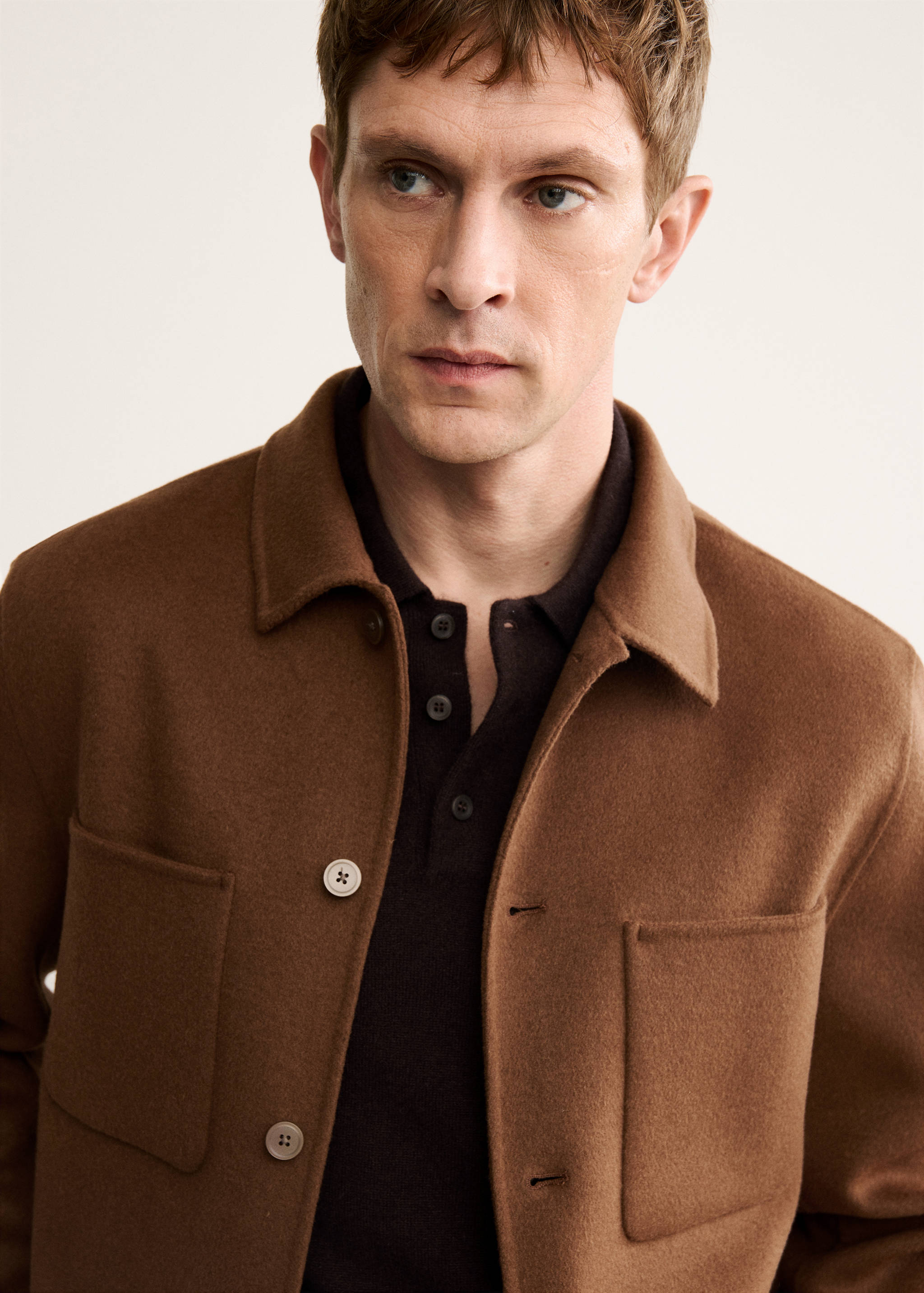 Handmade wool jacket with zip - Men | MANGO OUTLET USA