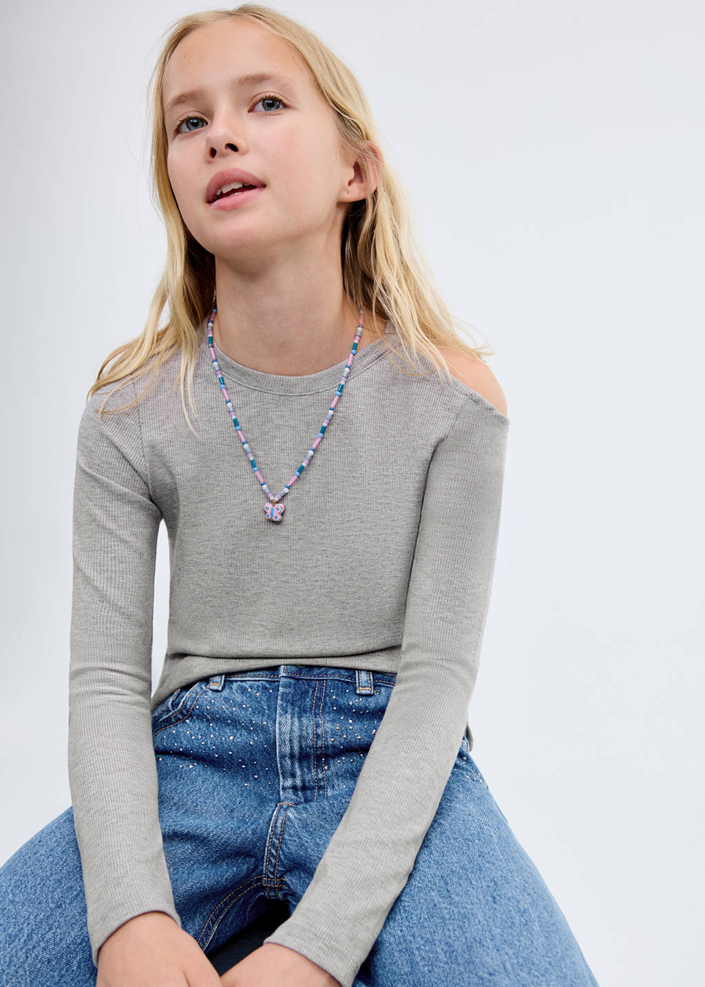 Jeans culotte strass - Niña | MANGO OUTLET España (Península y Baleares)