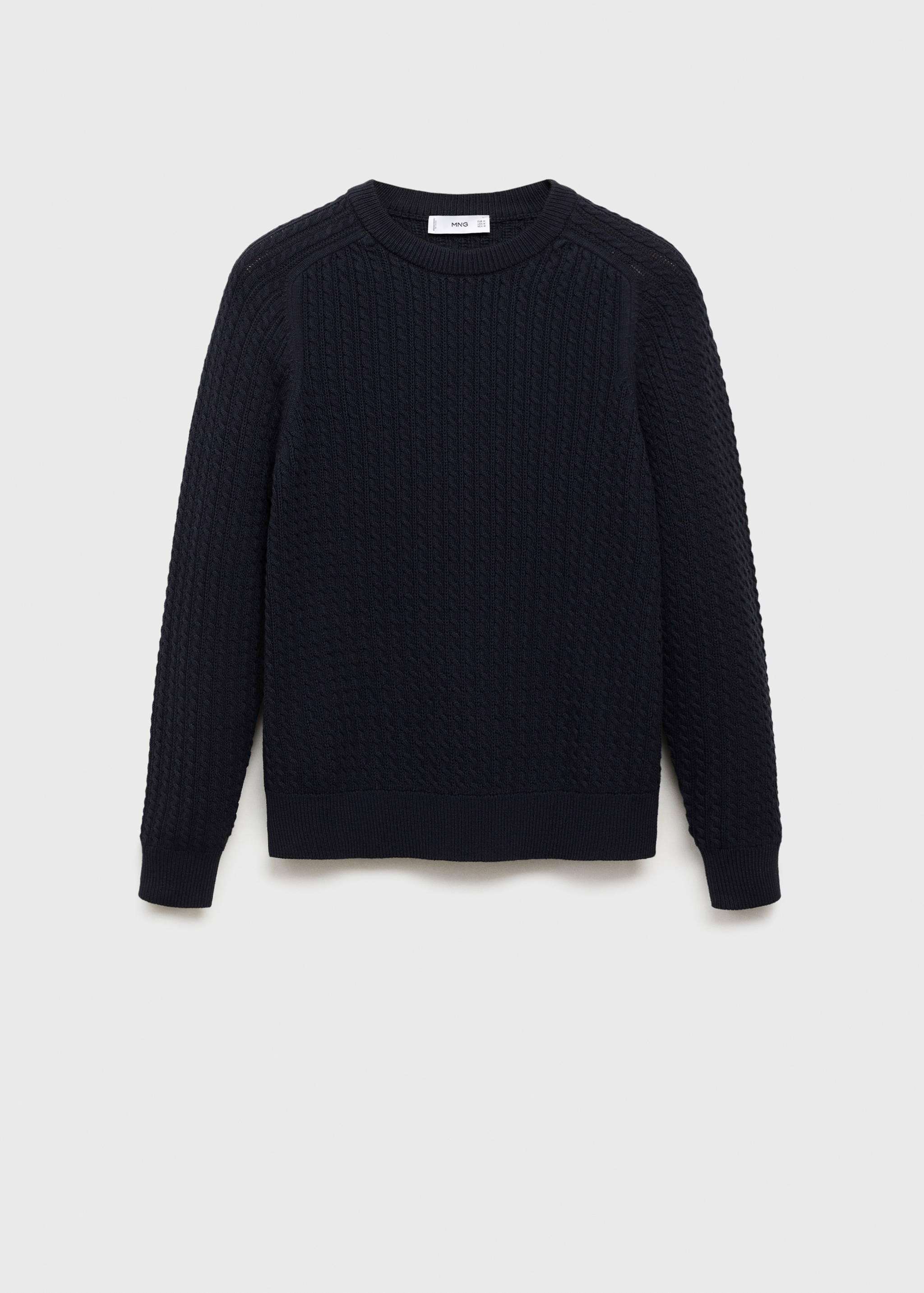 100% cotton braided sweater - Men | MANGO OUTLET United Kingdom