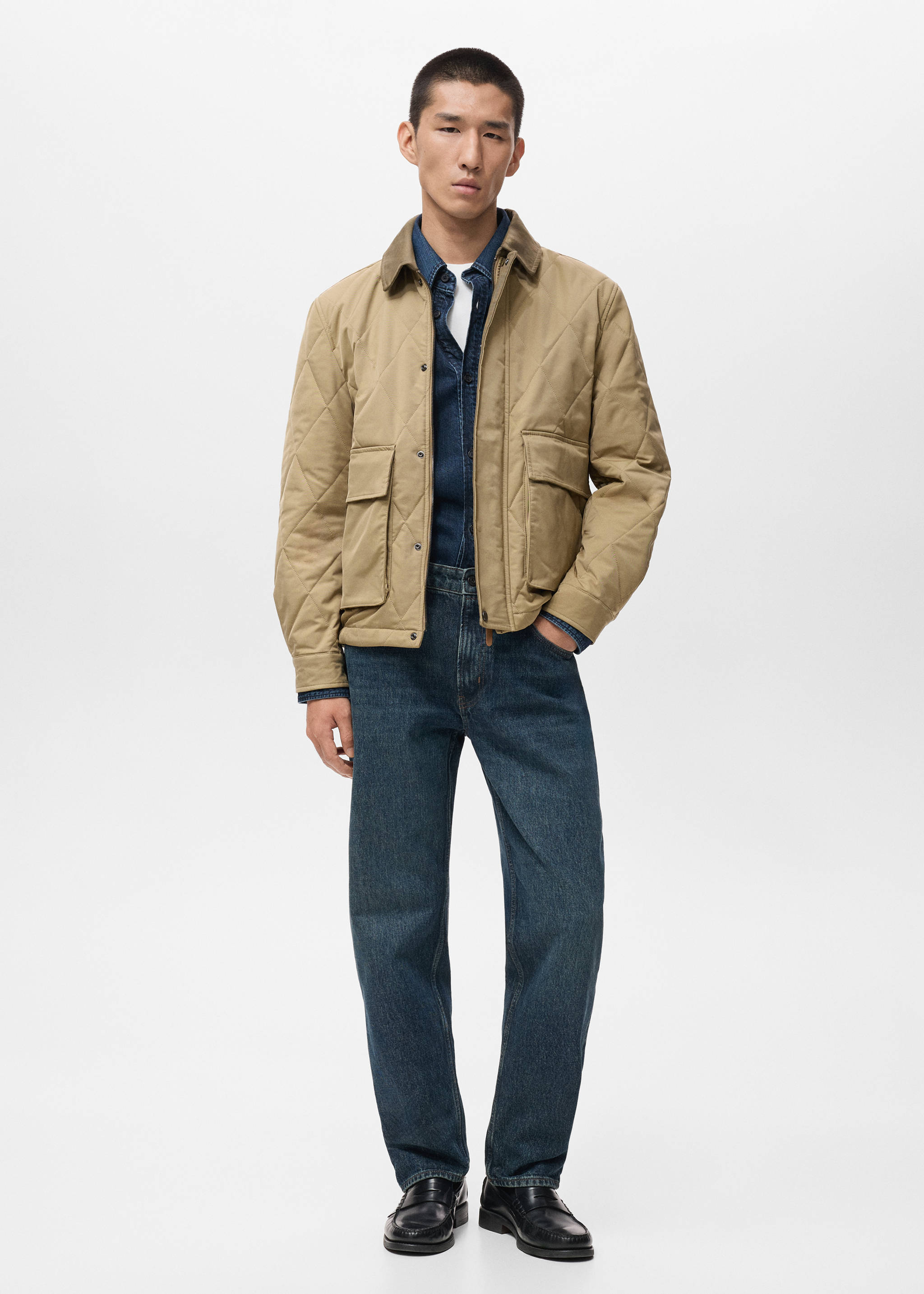 Quilted water repellent jacket - Men | MANGO OUTLET United Kingdom