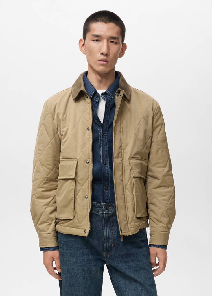 Quilted water repellent jacket - Men | MANGO OUTLET USA