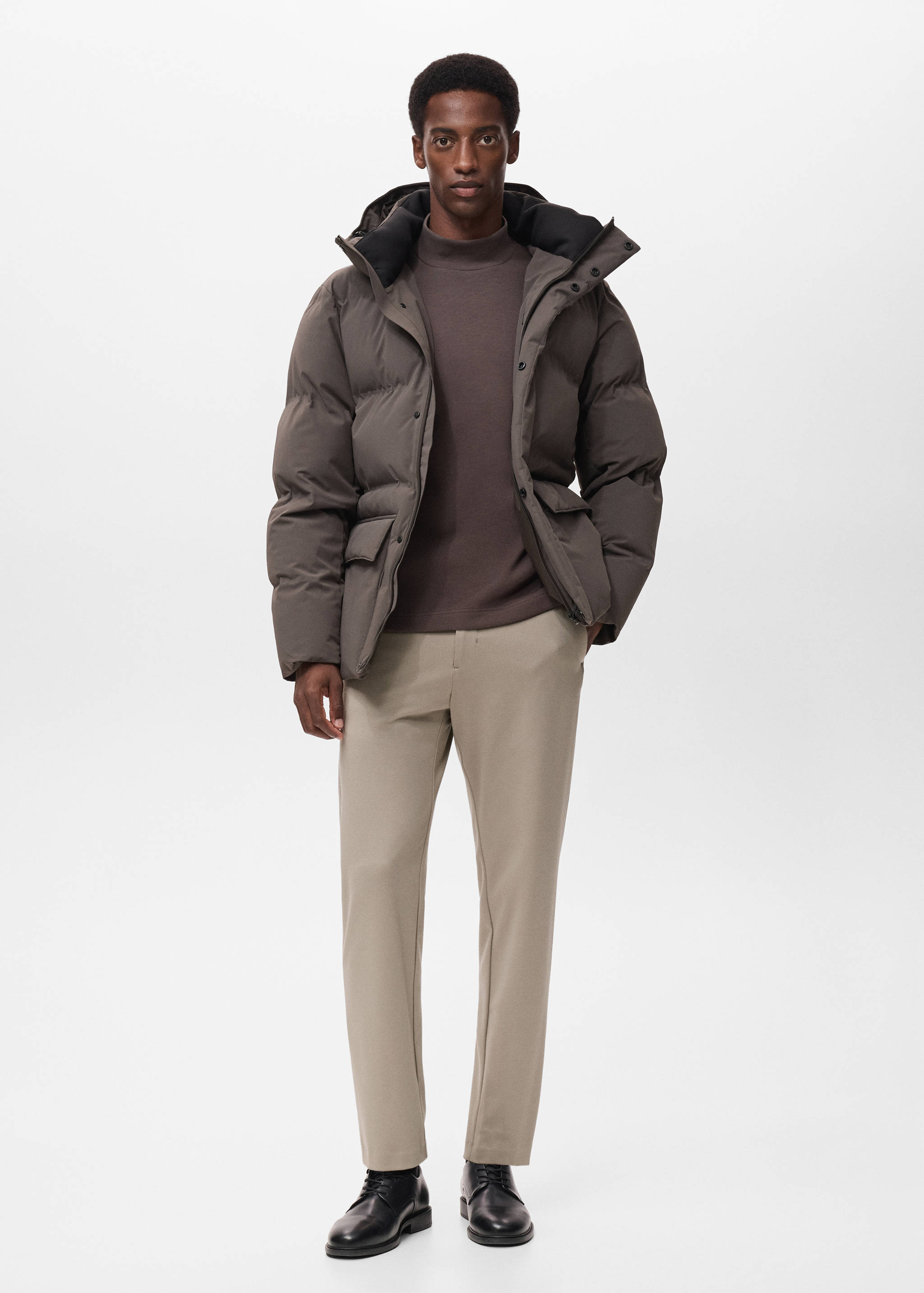 Quilted waterproof anorak - Men | MANGO OUTLET United Kingdom