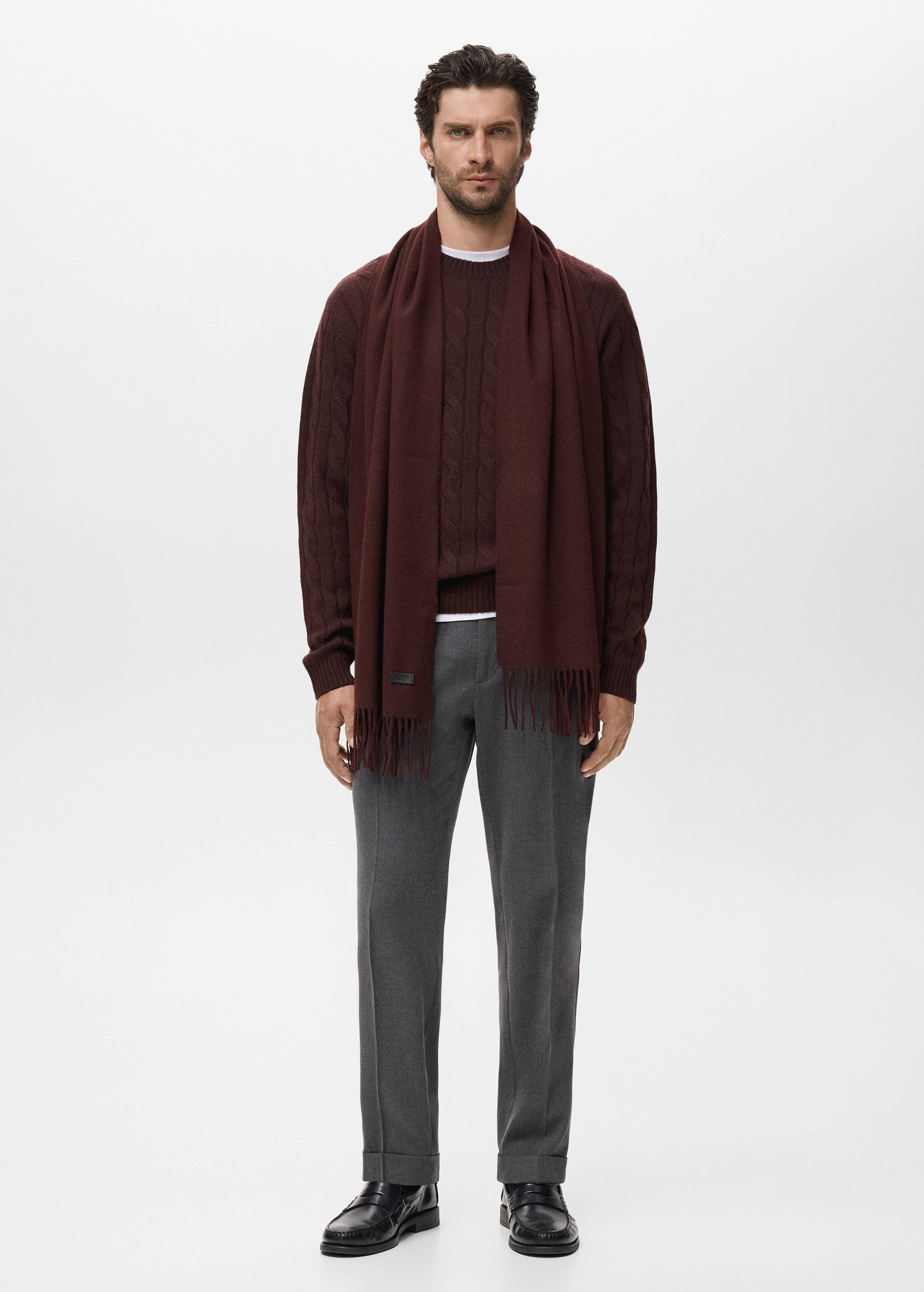 100% wool braided sweater - Men | MANGO OUTLET USA