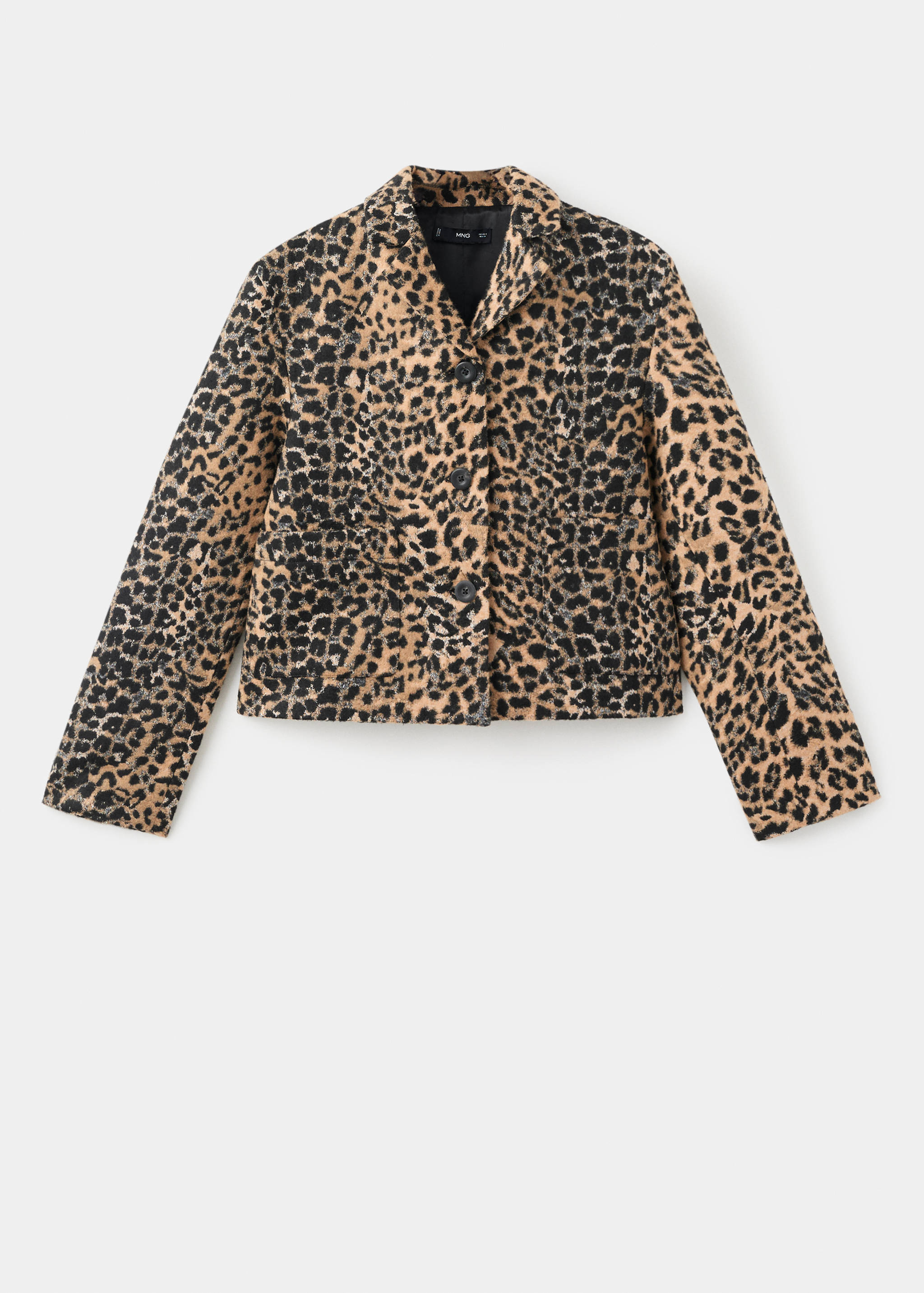 Leopard-print jacket with buttons - Women | MANGO OUTLET United Kingdom