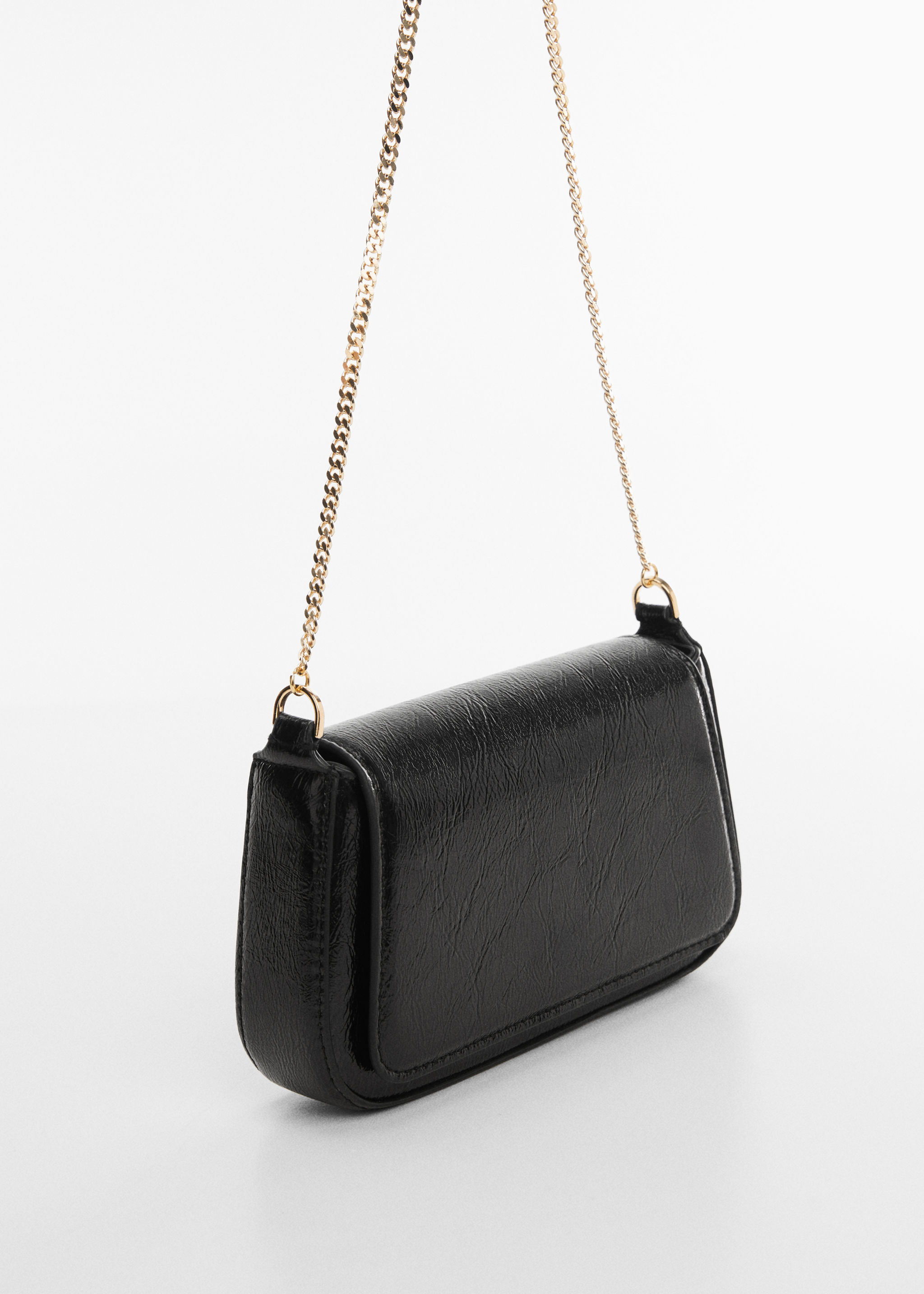 Patent leather-effect chain bag - Women | MANGO OUTLET USA Patent leather-effect chain bag - Women | MANGO OUTLET USA