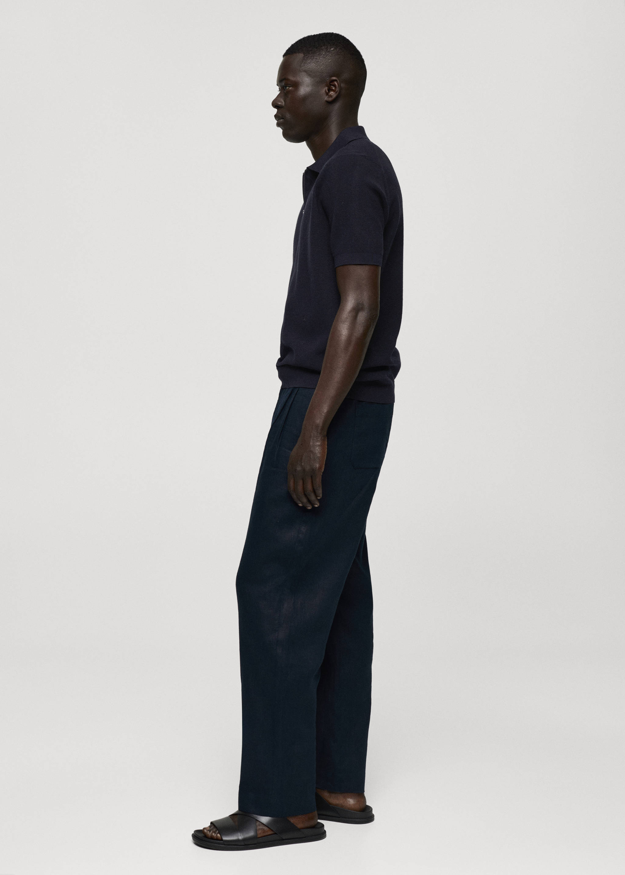 Polo de malha com fecho de correr - Homem | MANGO OUTLET Portugal