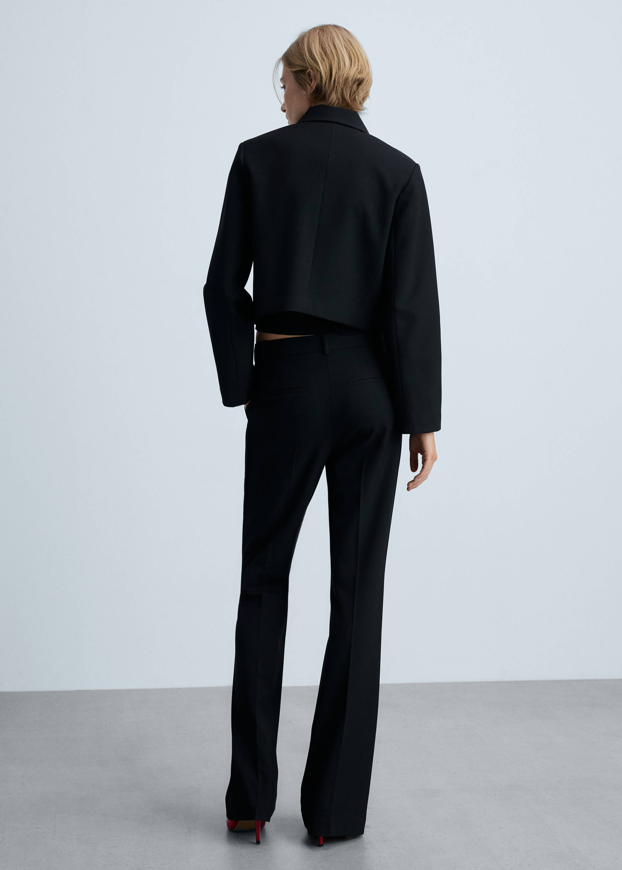 High-waist flared pants - Women | MANGO OUTLET USA