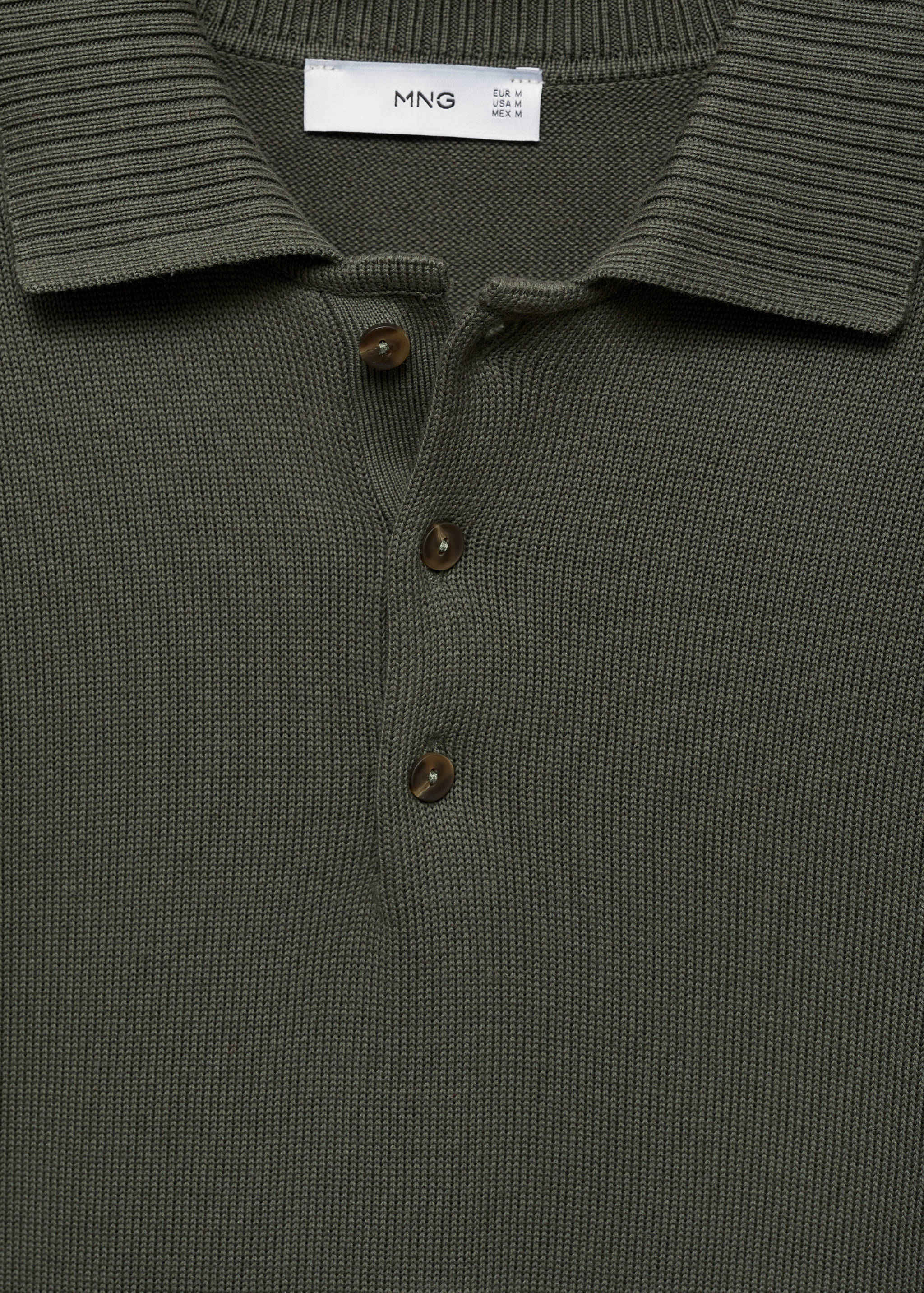 Jersey polo punto algodón manga larga - Hombre | MANGO OUTLET España ...
