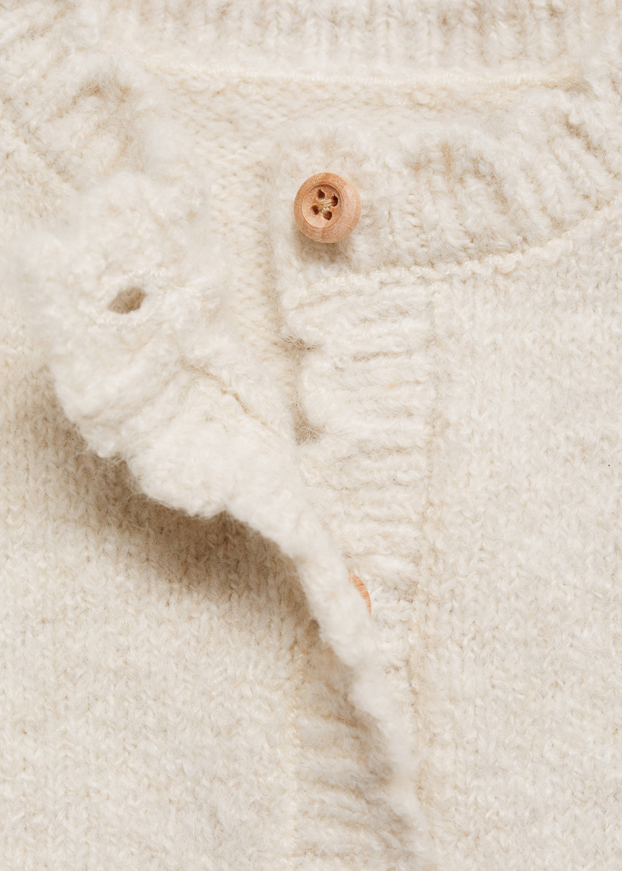 Strick-Cardigan mit Rüschen - Newborn | MANGO OUTLET Deutschland
