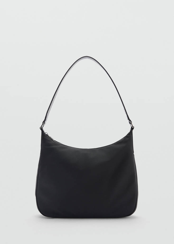 Medium nylon shoulder bag - Women | MANGO OUTLET USA