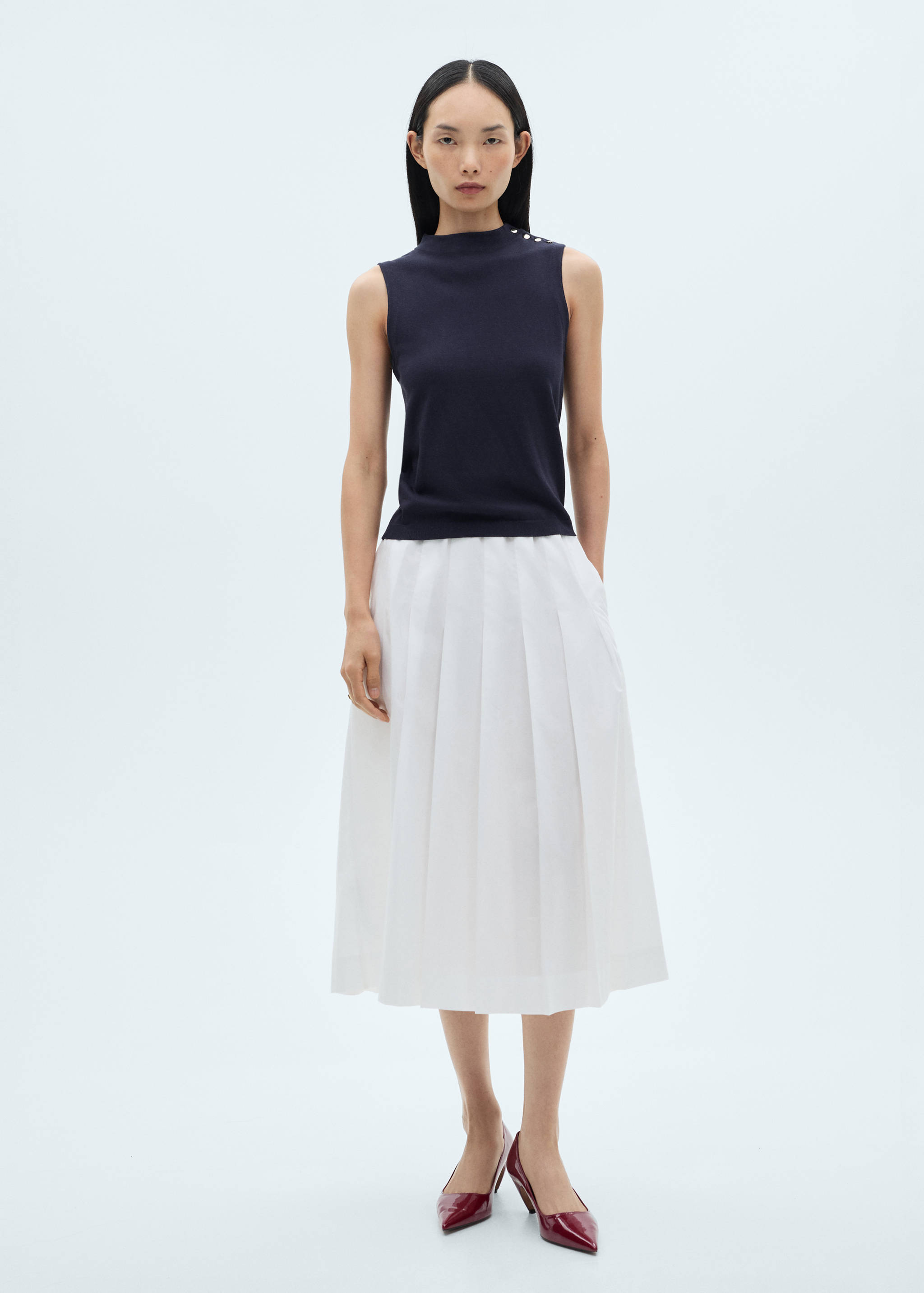 Top maglia bottoni - Donna | MANGO OUTLET Italia
