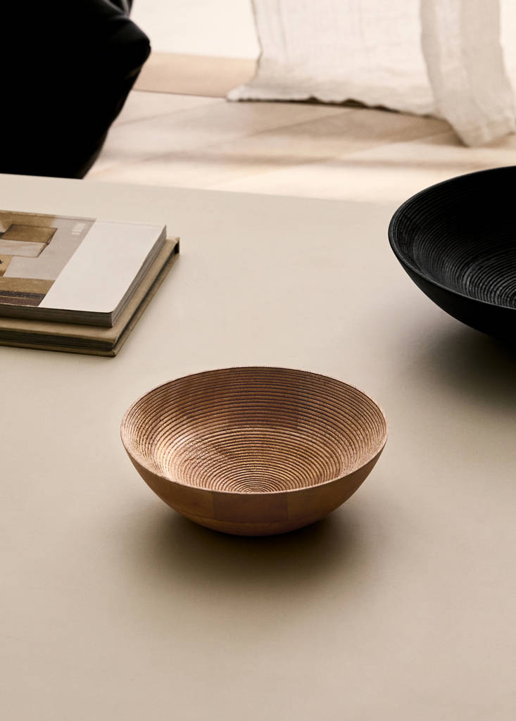 Taça decorativa média de madeira - Home | MANGO OUTLET Portugal